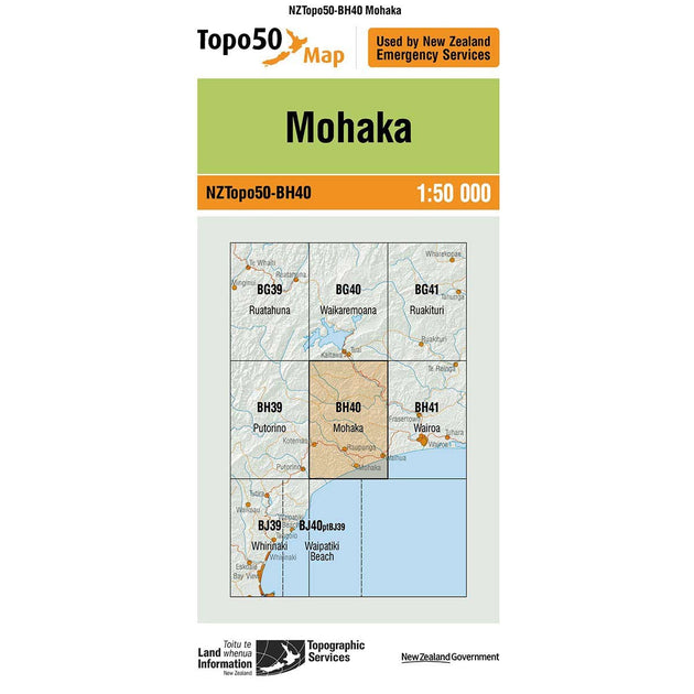 NZ Topo 50 Map BH40 Mohaka | Gearshop NZ